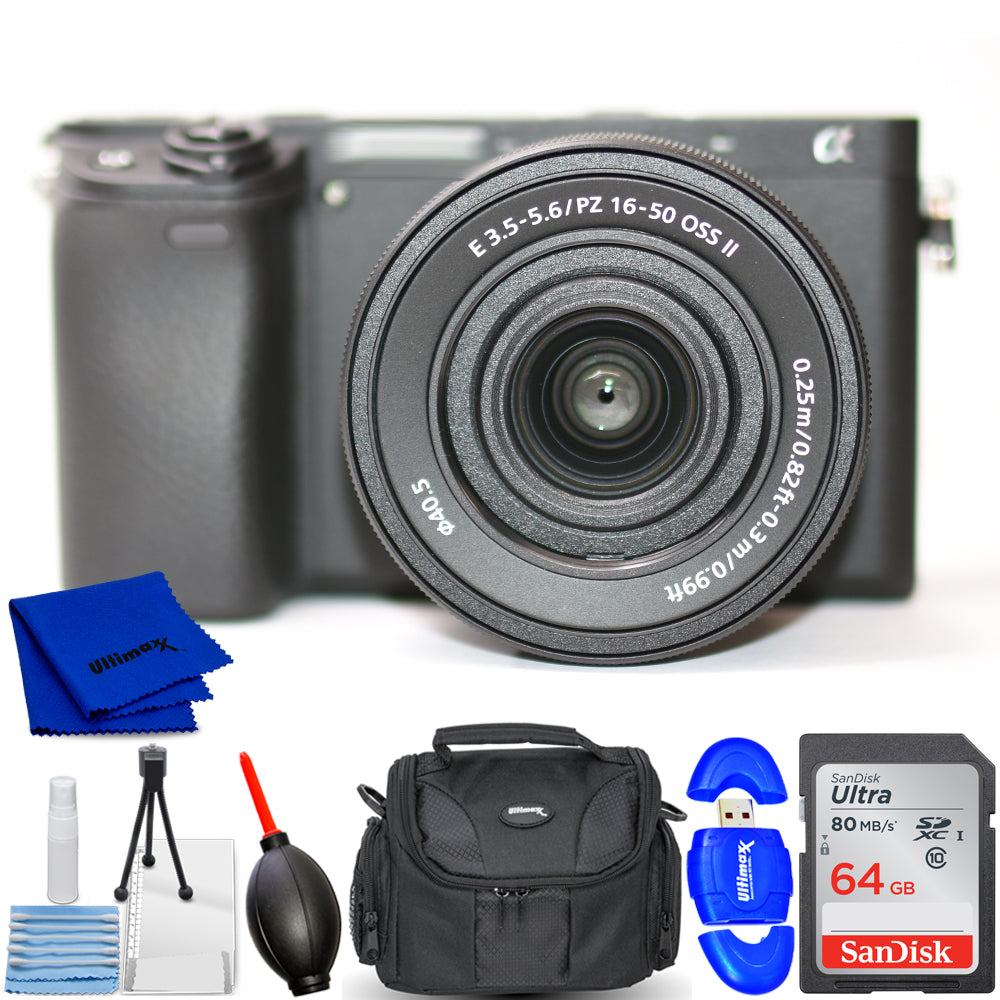 Sony a6400 Mirrorless Camera with 16-50mm f/3.5-5.6 OSS II Lens - 7PC ...