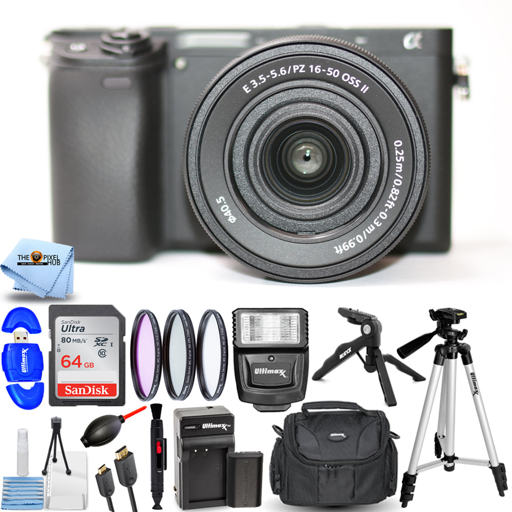 Sony a6400 Mirrorless Camera with 16-50mm f/3.5-5.6 OSS II Lens - 14PC ...